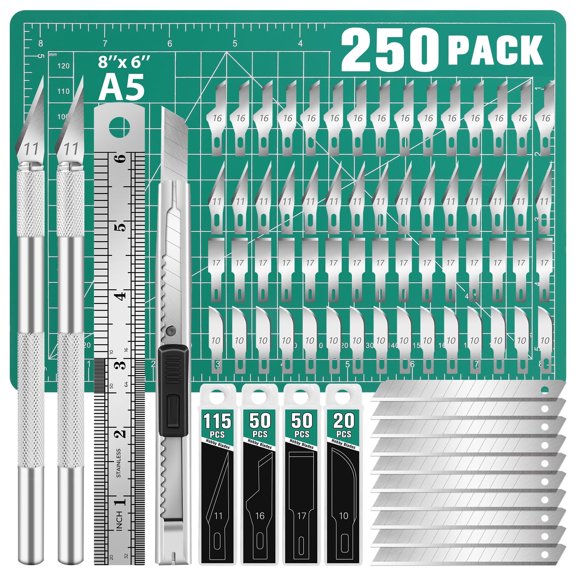 DIYSELF 250 Pcs Exacto OKA4 Knife, Craft Knife, Hobby Knife, Precision ...