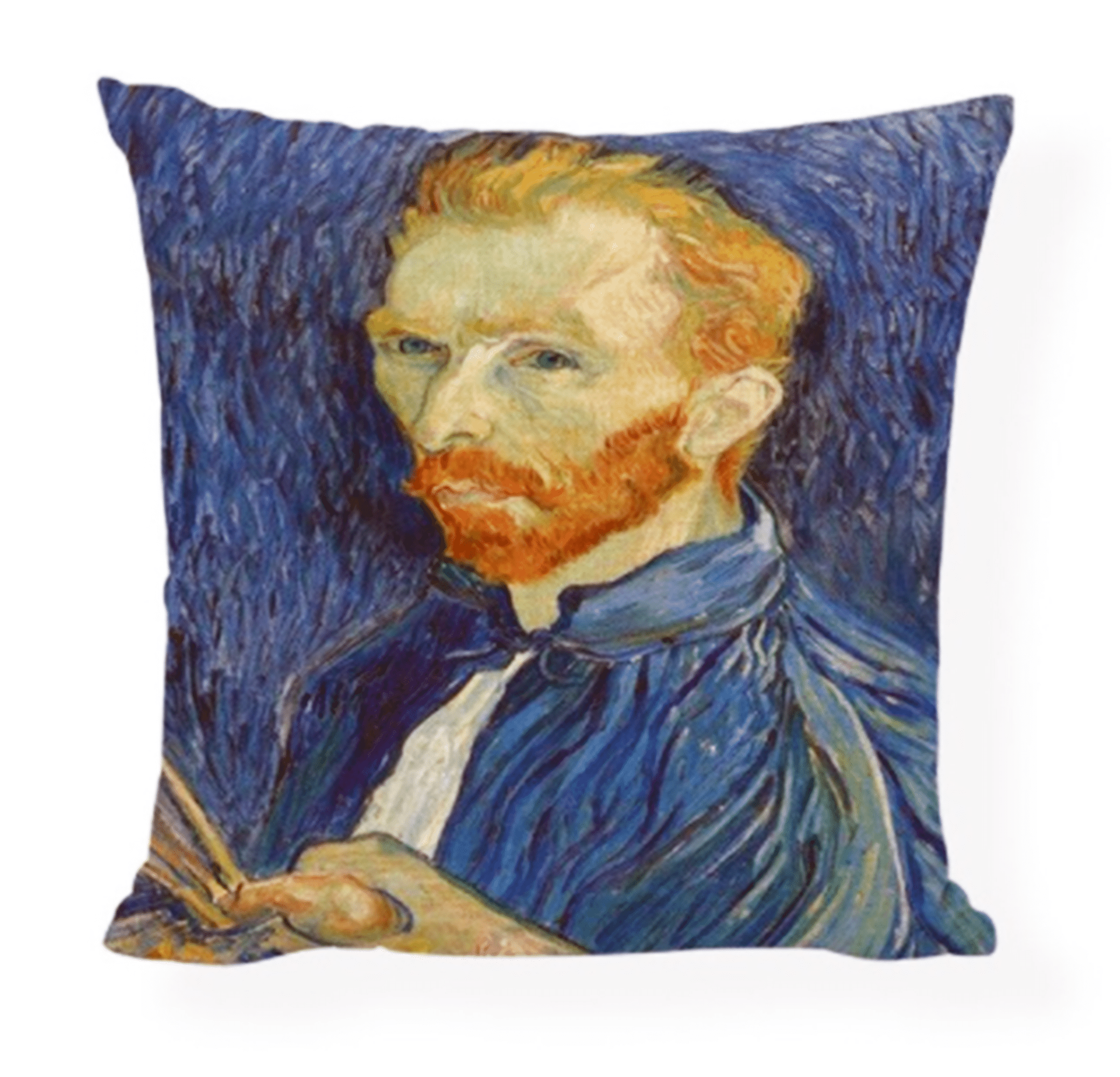 LINEL Famous Paintings Van Gogh Self Portrait Square Throw Pillow Cover ...