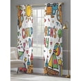 Children's Day Sheer Curtains for Living Room Bedroom Car Tree Stars ...
