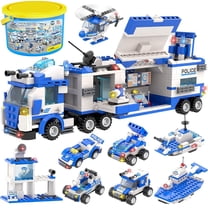Exercise N Play 1020 Pieces City Police Station Building Blocks Set, 8 ...