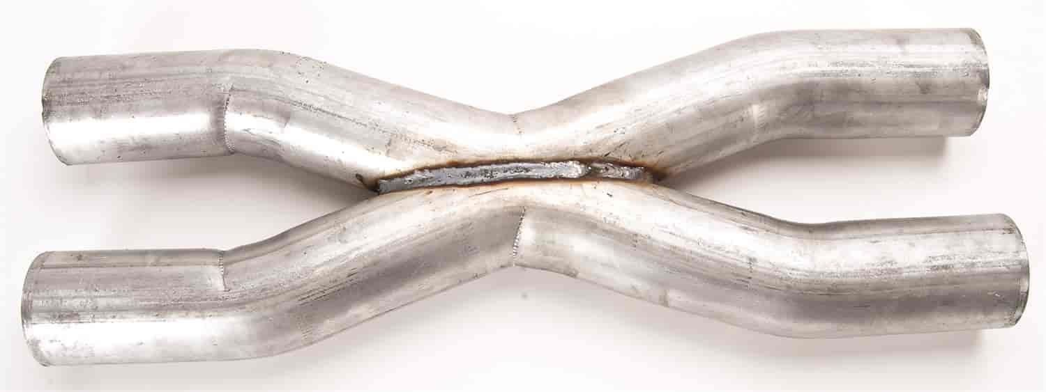JEGS 30681 Narrow Universal X-Pipe 2-1/2 Dia. 20.75 O.A.L. 4.5 Width ...