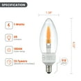 Better Homes & Gardens LED Flicker Flame Bulb E12 Candelabra Base 2 ...