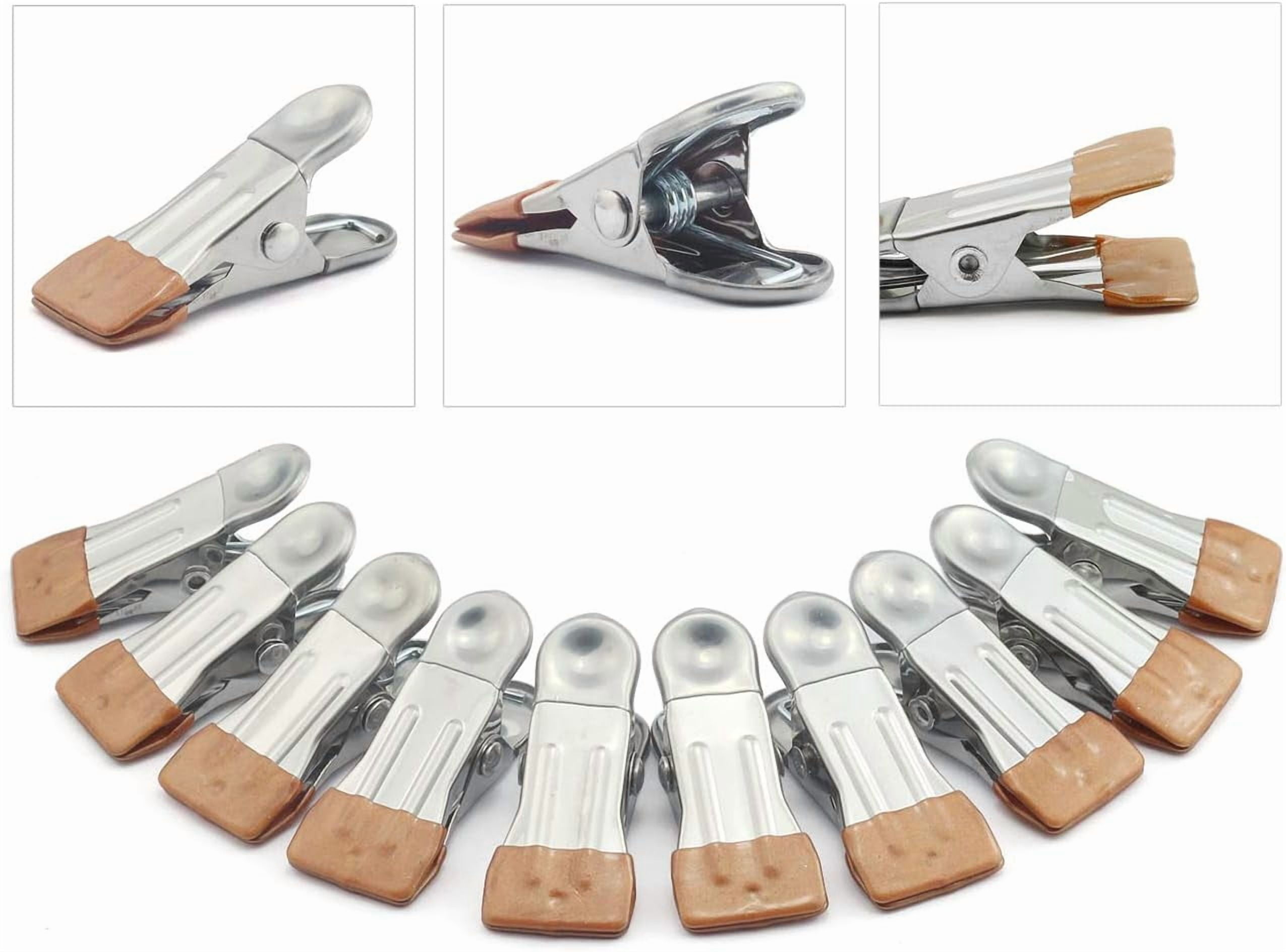 10pcs Multi Function Windproof Clothes Clip Stainless Steel Small Heavy ...