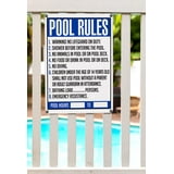 Poolmaster "General Pool Rules" Sign for Residential or Commercial ...