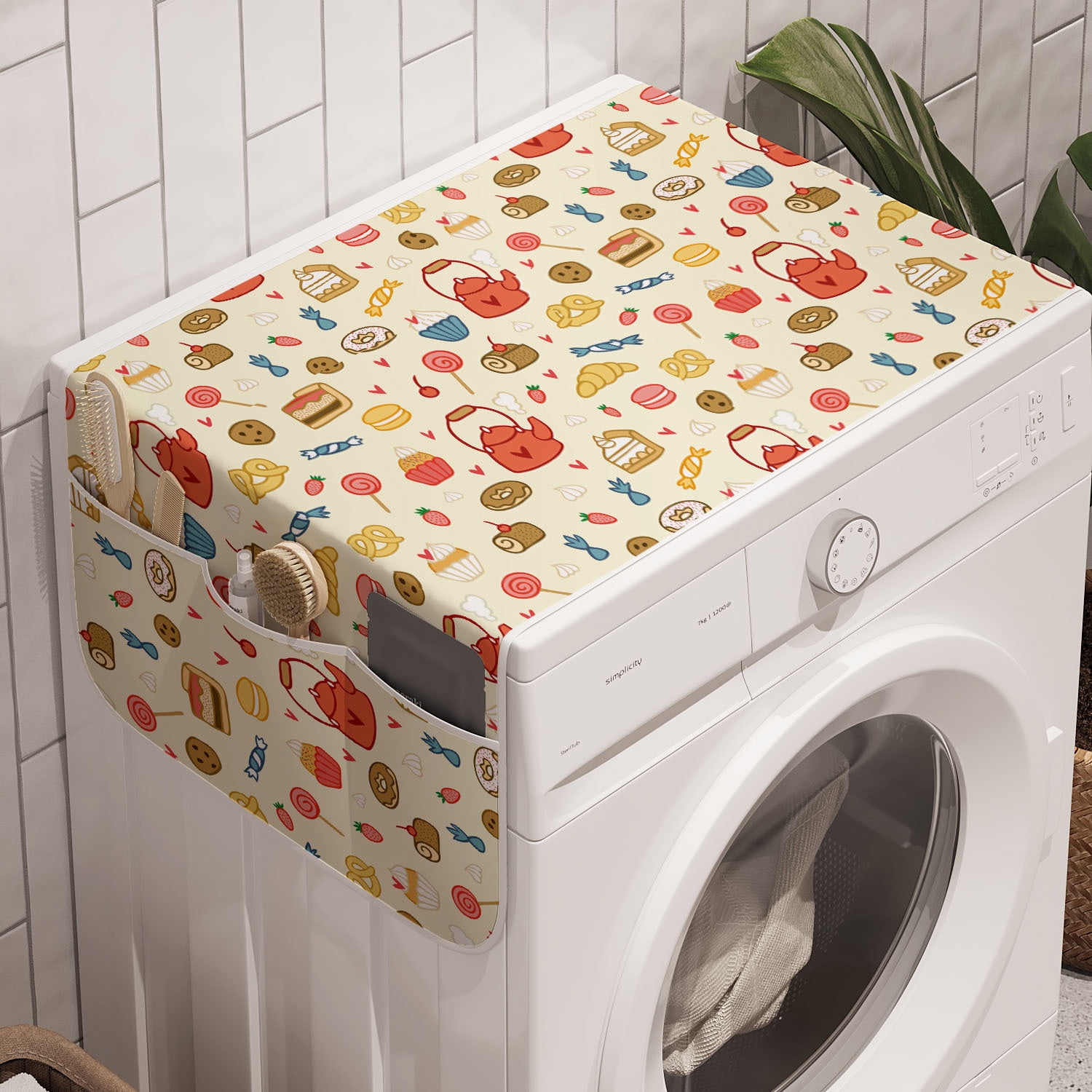 Tea Party Washing Machine Organizer, Teapot Cupcake Candies Treats ...