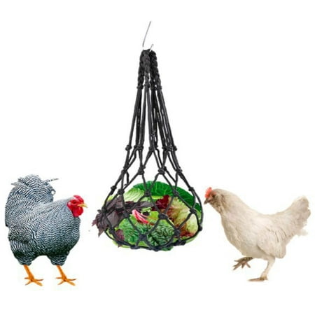 Xizioo 1 Pack Hay Feeder Dispenser, Nylon Chicken Fruits And Vegetables ...