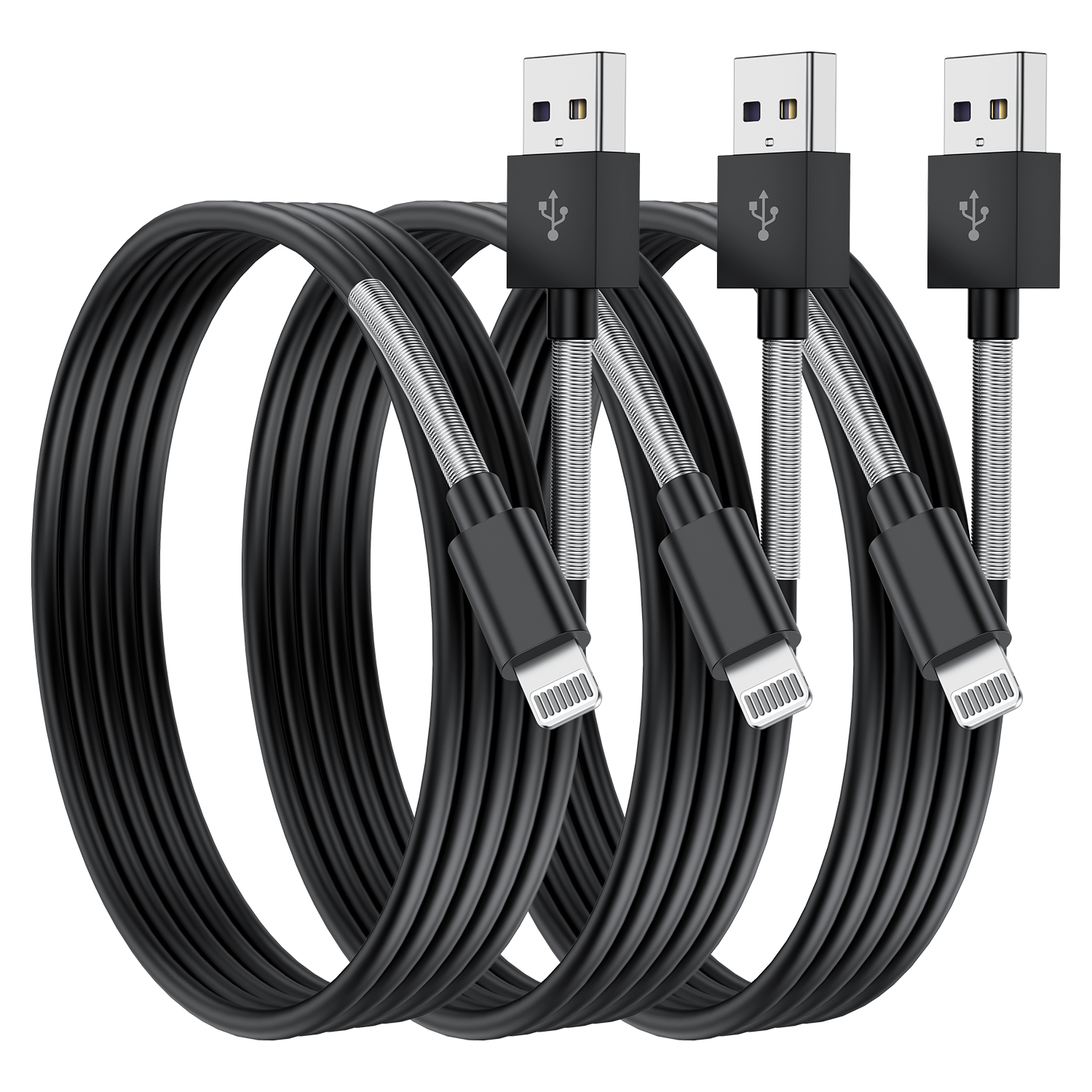 3Pack 6ft iPhone Charger Cable, [Apple MFI Certified] 6 Feet Lightning ...