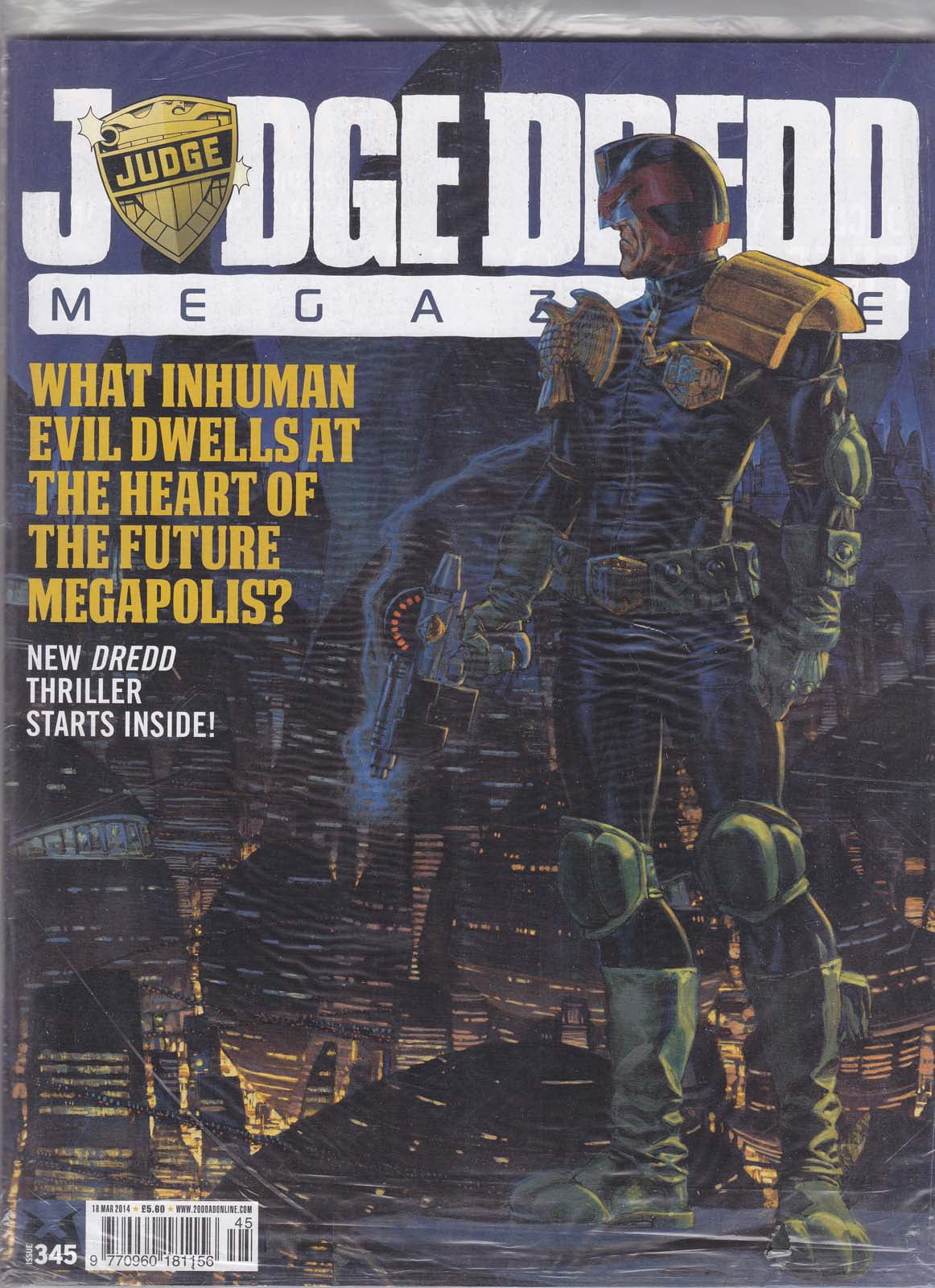 Judge Dredd Megazine (Vol. 4) #345 (in bag) VF ; Fleetway Quality Comic ...