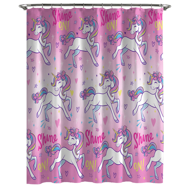 Jojo Siwa 14-Piece Shower Curtain Set with Tufted Rug, 72 x 72 ...