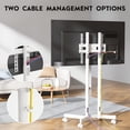 BONTEC Rolling TV Stand for 32 - 75 Inch TVs, Height Adjustable Mobile ...