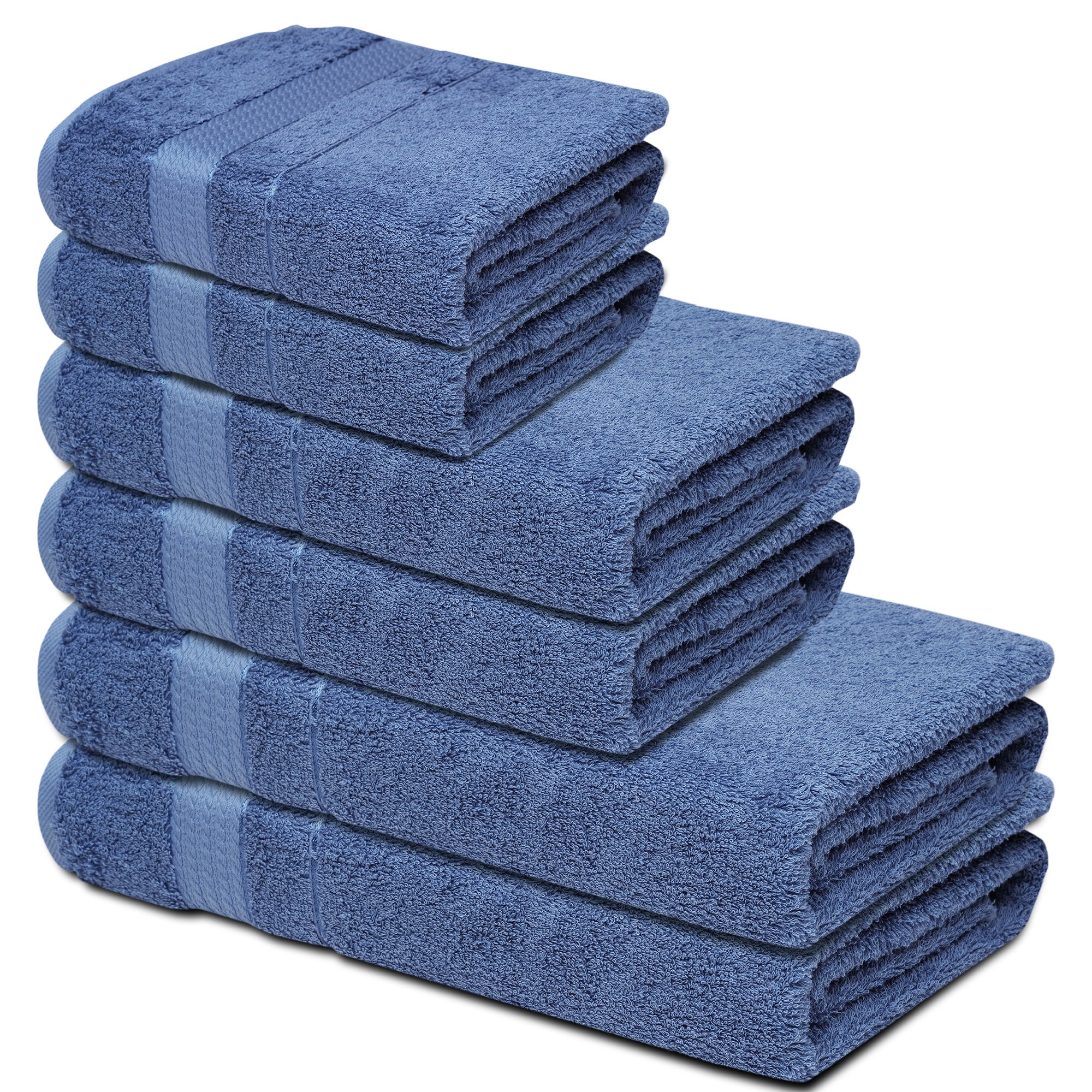 Melissa Linen Multi Size Towels (Set of 6), Bath Towel, Hand Towel ...
