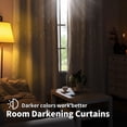 Blackout Curtains 63 Inch Length 2 Panels Set, Grommet Thermal ...