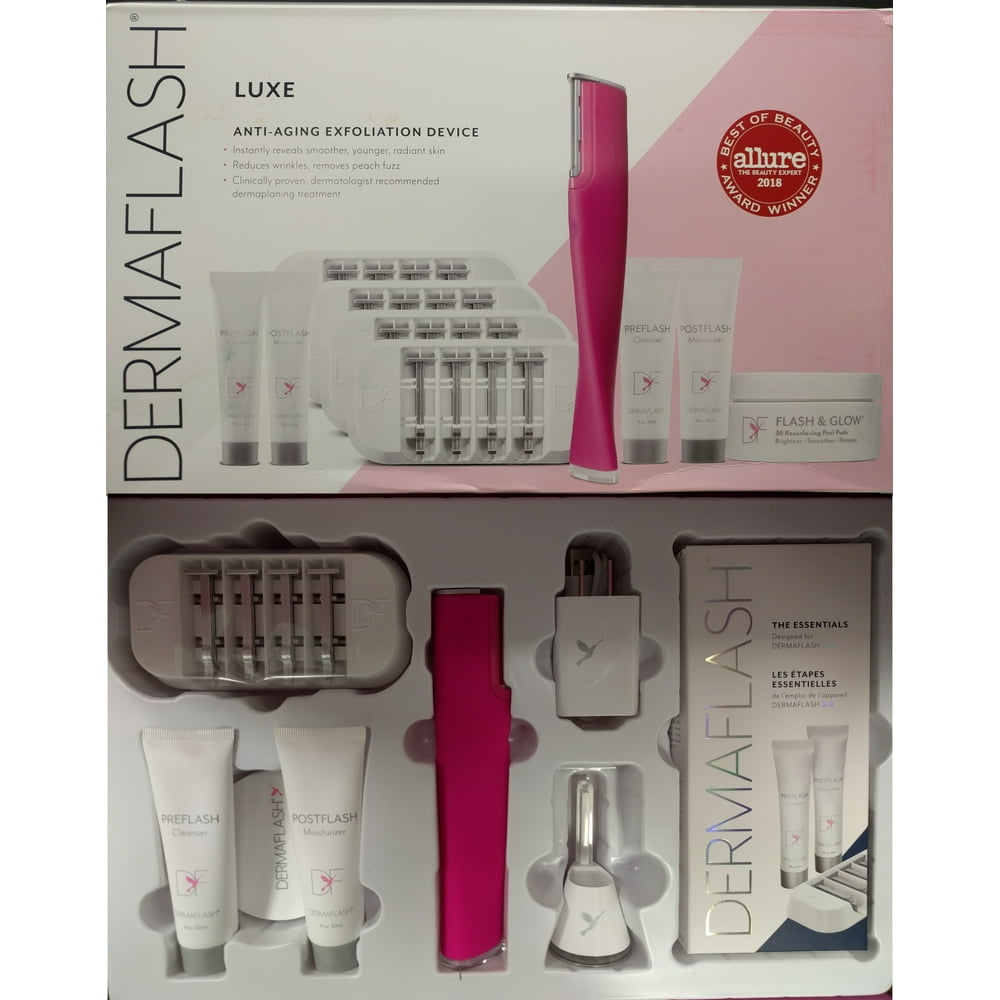 DERMAFLASH 2.0 Luxe Anti Aging Facial Exfoliation and Peach Fuzz ...
