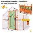COZIWOW 107'' Large Wooden Chicken Coop Backyard Hen House with Cover ...