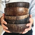 6pcs Handmade Natural Coconut Shell Bowls, Made of Natural Coconut ...