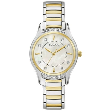 Bulova Women's Classic Champagne Dial Yellow Gold Steel Bracelet Watch ...