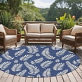Beige Ferns 8FT Round Area Rugs for Living Room Marine Plants Fronds ...