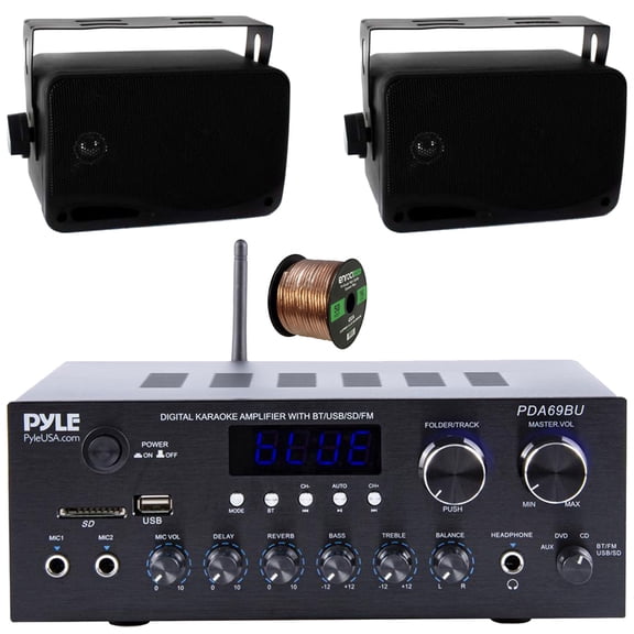Pyle PTA44BT.5 - Home Audio Amplifier, 4-Ch. Audio Source Stereo ...