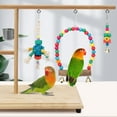 TSV 7pcs Bird Toys, Parrot Toys with Hammock Swing, Hanging Bells, Rope ...