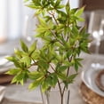 Artificial Plants Indoor,UV Resistant Green Maple Stems Fake Plants ...