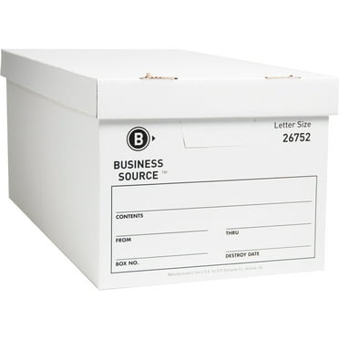 Business Source, BSN26756, Heavy Duty Letter Size Storage Box, 12 ...