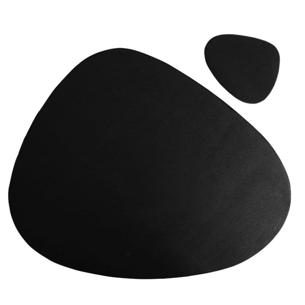 2pcs Leather Placemat Insulation Oil proof Western Food Mat Dining 2pcs Leather Placemat Insulation Oil proof Western Food Mat Dining