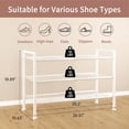 3-Tier Metal Shoe Rack, Sturdy Floor-Mounted Storage Organizer for ...