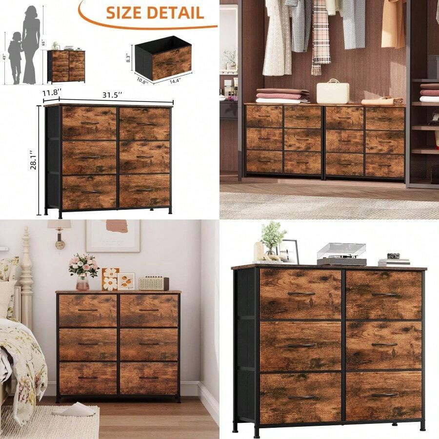 Click here for Na Na Drer For Bedroom With 6 Drawers 3-Tier Wide... prices