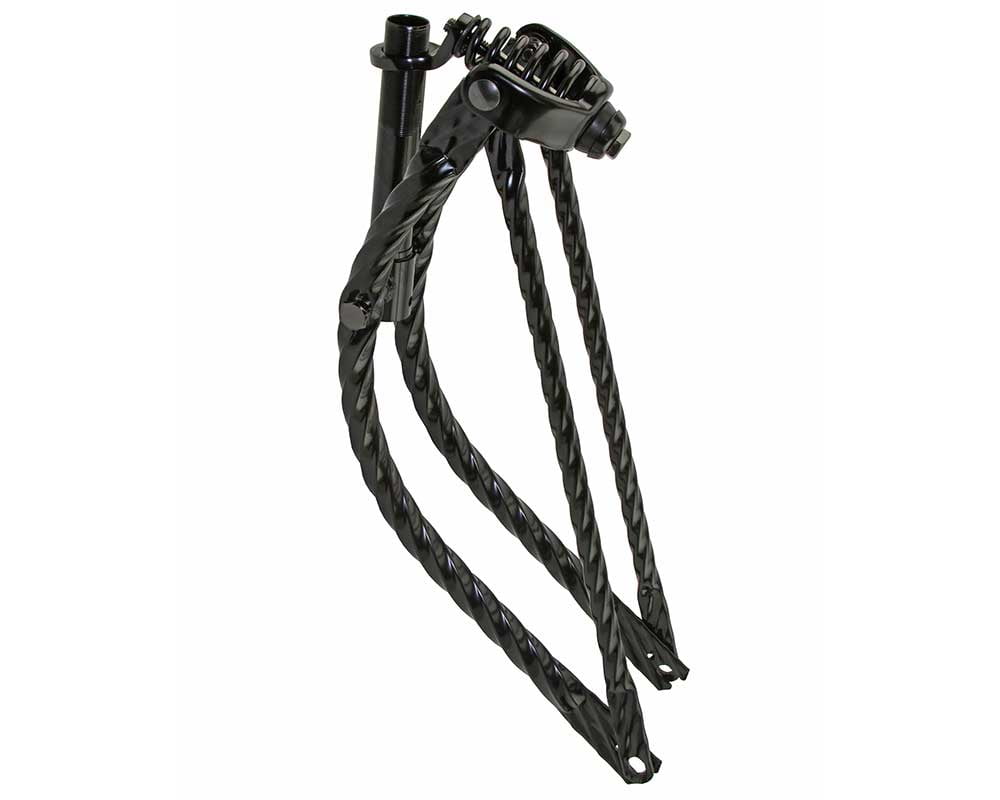 Bike 20 Bent Square Twisted Spring Fork 1 Inch Black. - Walmart.com