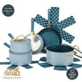 Thyme & Table 12-Piece Non-Stick Cookware Set, Pots and Pans Set - Blue ...