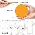 6-Piece Set Of Round Coasters Water-Resistant Leather Double-Sided Non ...
