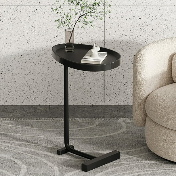 1pc C Shaped Snack Table End Side Table Slide Under Couch For Sofa ...