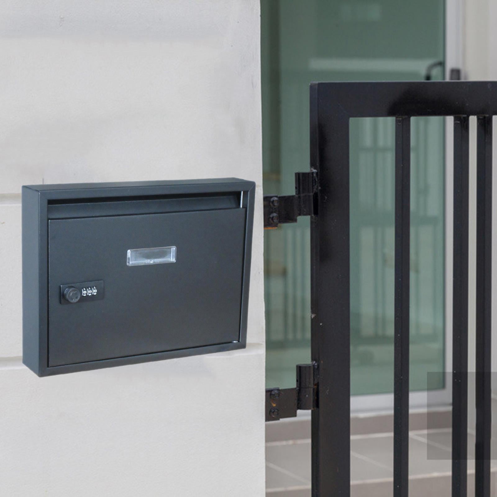 Heavy Duty Wall Mount Mailboxes - Decorative Iron Letter Box - Lockable ...