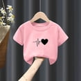 Byoo Infant Girls Cute Heart Print T Shirt Classic Short Sleeve Round ...