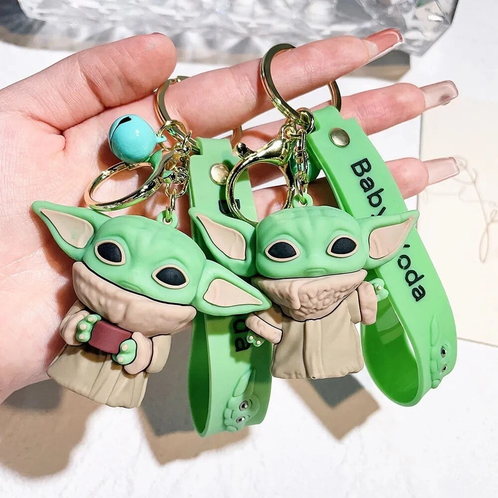 Senbaida Star Wars Baby Yoda Keychain Cartoon Anime Mandalorian Figure Model Master Yoda Key Chains Pvc Kids Christmas Toy Gift 01 Other