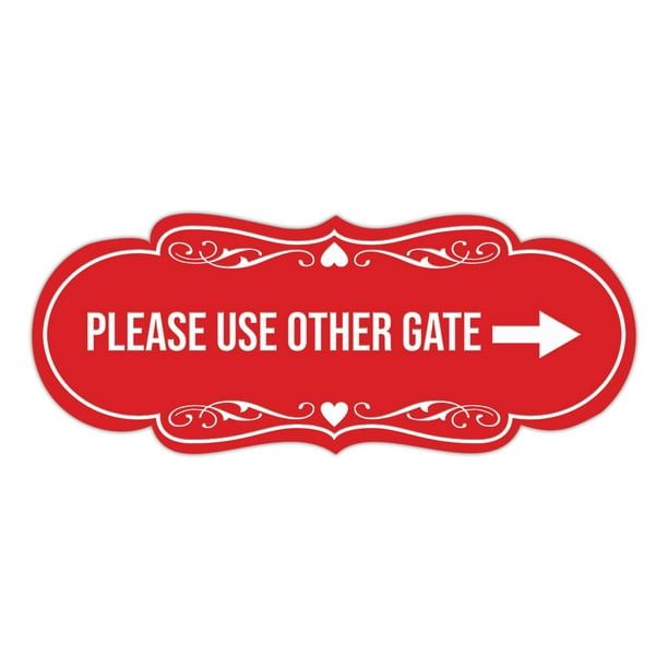 Signs ByLITA Designer Please Use Other Gate Sign (Red) - Large ...