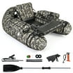 Gymax Inflatable Float Tube w/ Fish Ruler Rod Holder Storage Pockets ...