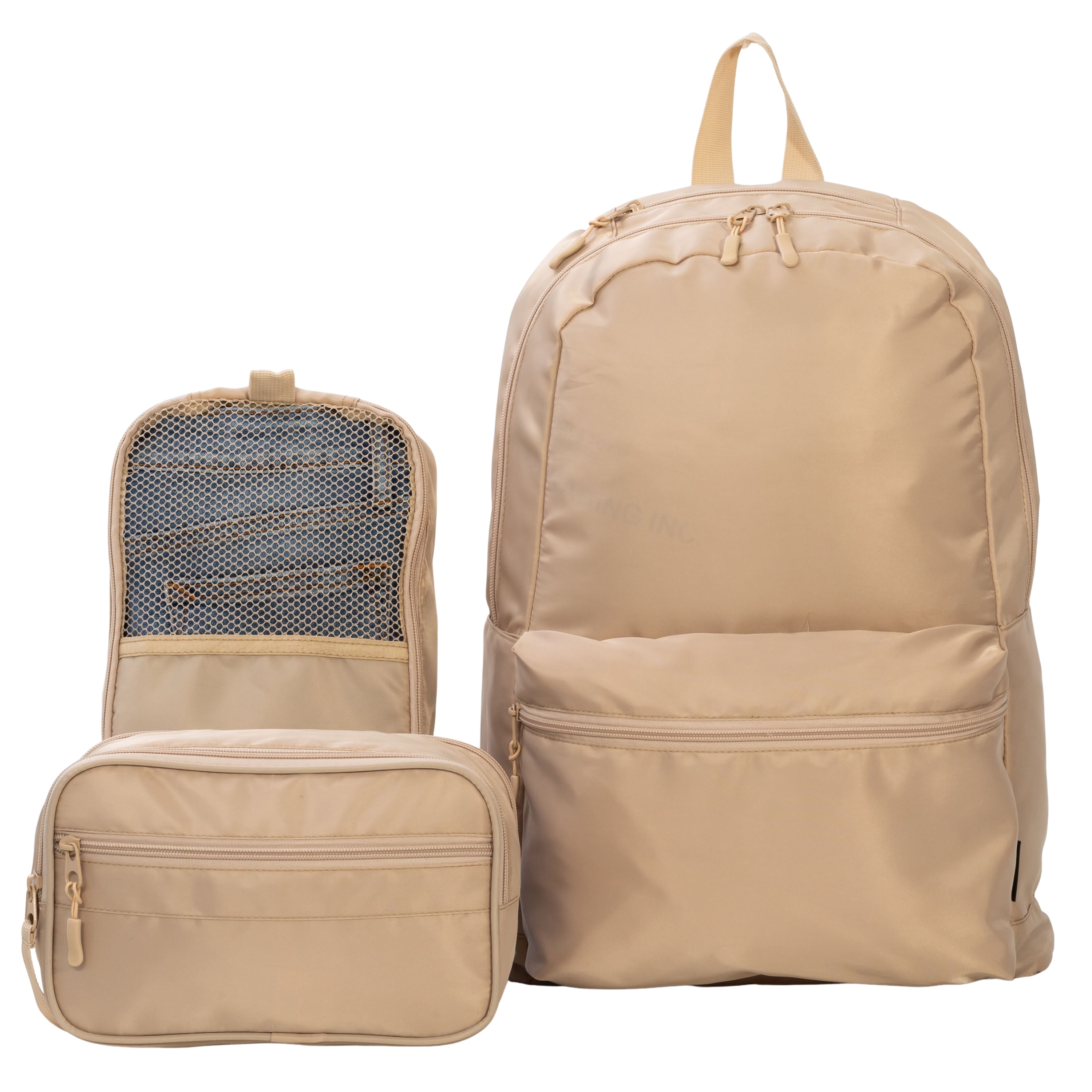 Jetstream® 3-Piece Travel Set – Foldable Travel Backpack, Toiletry Kit ...