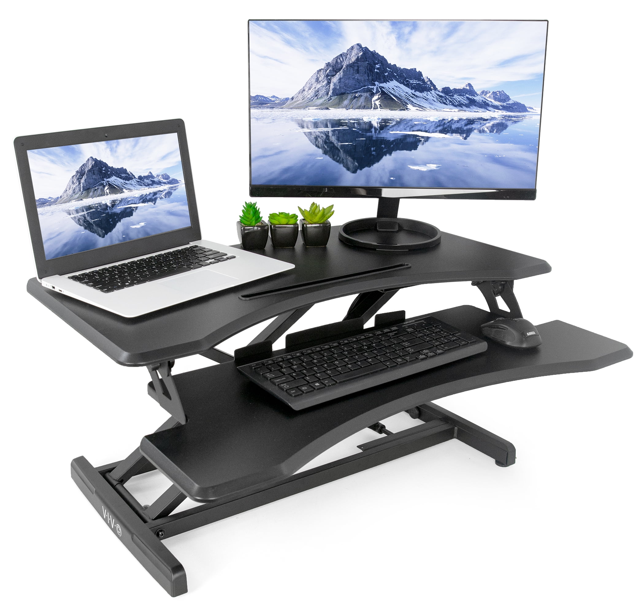 Small Height Adjustable Standing Desk Workstation Monitor Riser 30 Small Height Adjustable Standing Desk Workstation Monitor Riser 30