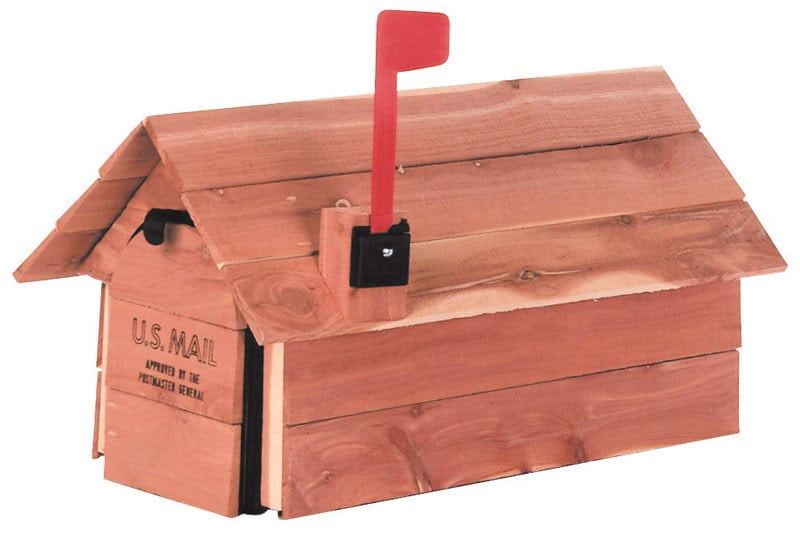 Solar Group Rustic Cedar Wrap Mailbox Galvanized - Walmart.com
