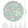 50x50in Round Tablecloth Car Line Straight And Dense Wireless Head Gap ...