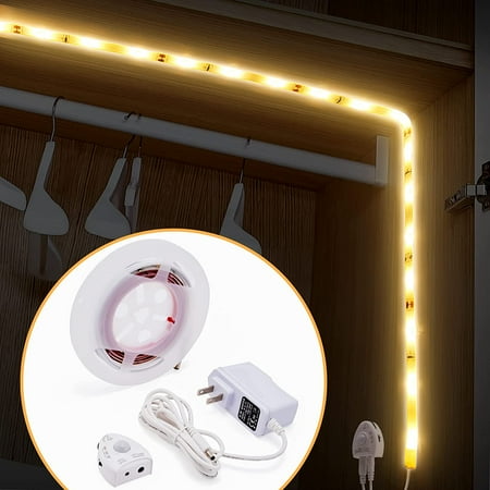 Warm White Motion Activated LED Light Strip Under Bed, Bed Night Lights ...