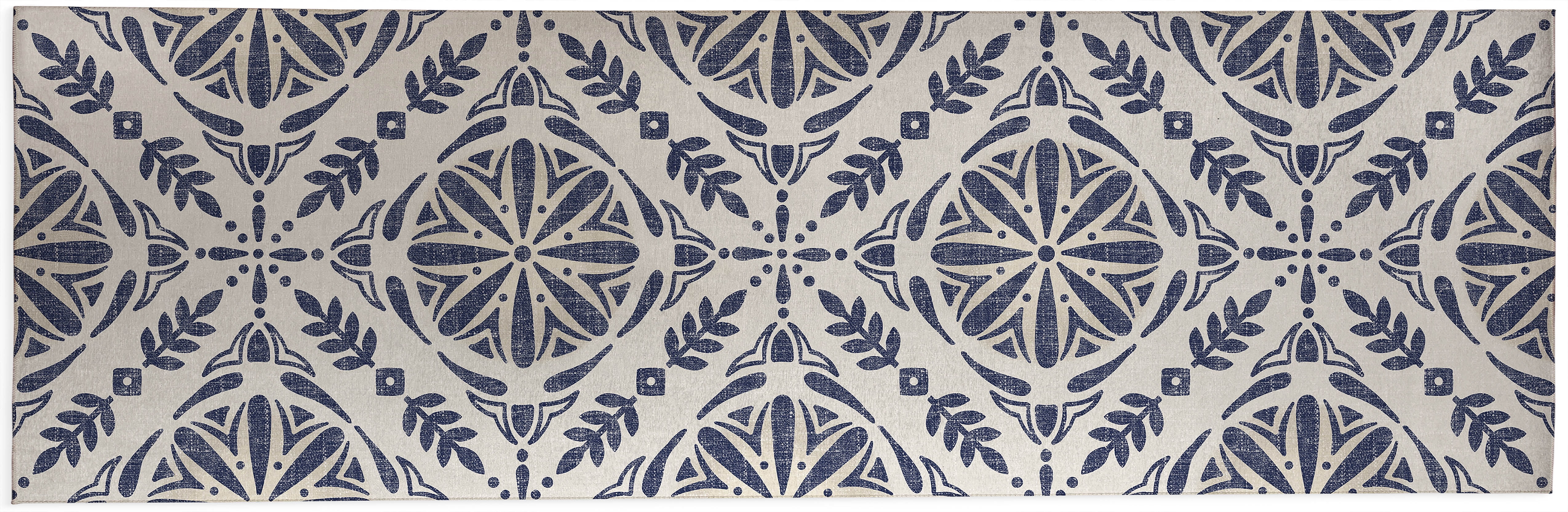SHADOW TILE NAVY Kitchen Mat By Kavka Designs - Walmart.com
