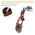 Drive Medical 4-Wheel Rollator Rolling Walker with Fold Up Removable ...