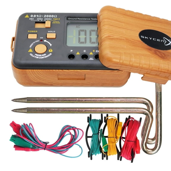 TOOLTOP DY4100A Digital Earth Ground Resistance Meg-ohmmeter 0-2000 Ohm ...