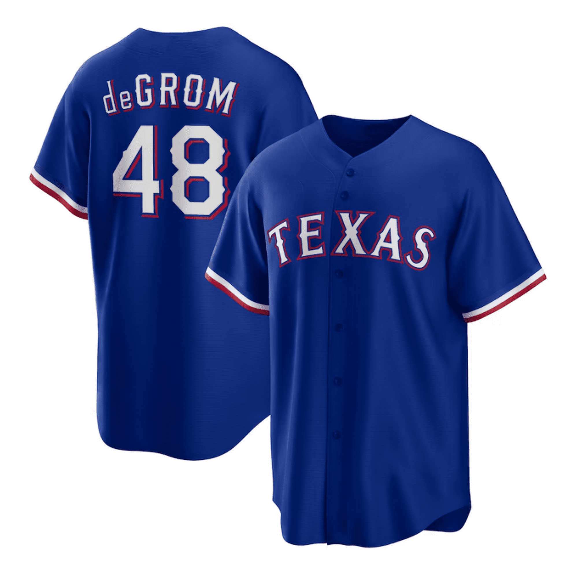 Click here for Modern Goose Men Texas Rangers De Grom 48# Garcia... prices