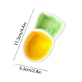 Carrot Shaped Ceramic Plates, 2-Compartment Seasoning Dish for Soy ...
