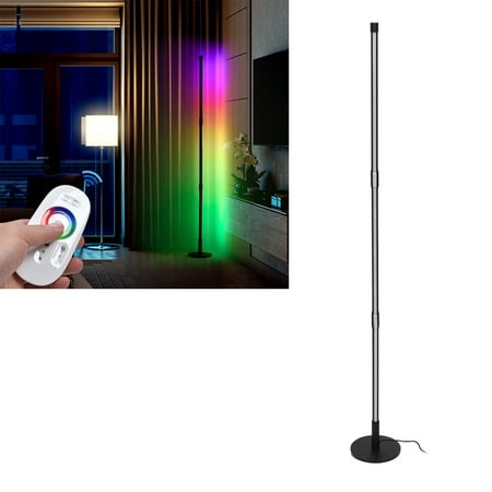 Spptty LED Corner Floor Lamp RGB Color Changing Ambient Light With ...