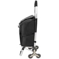 SLIANGKABlack Foldable Shopping Stair Trolley with Wheels, Removable ...