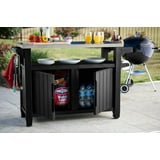 Keter Unity XL Outdoor Patio BBQ Serving Station, All-Weather Grill ...